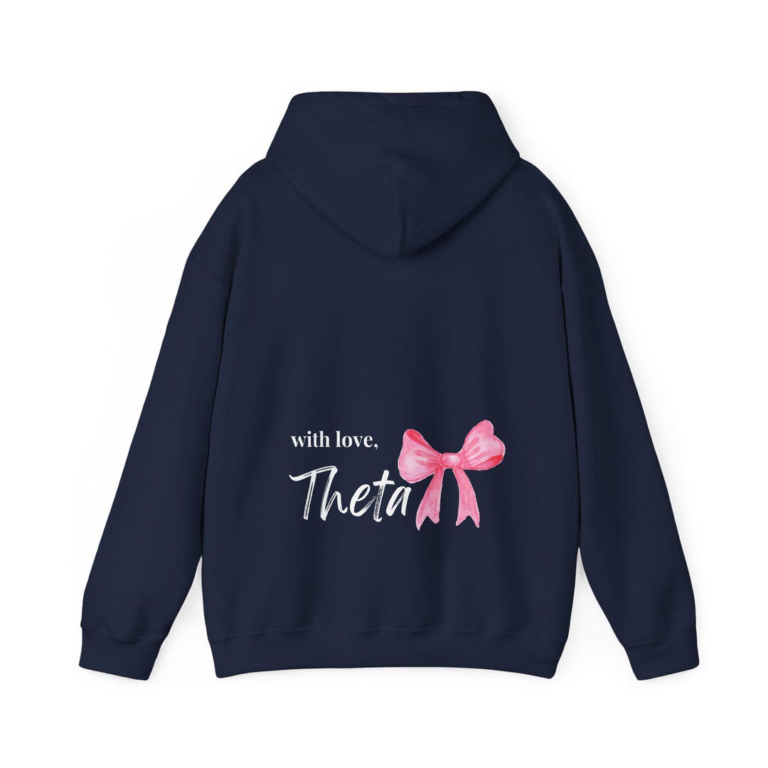 Theta With Love Bow Hoodie, Kappa Alpha Theta Merch Sorority Hoodie ...