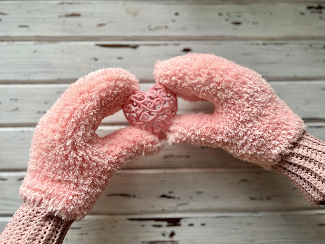 Cute Pink Mittens Crochet Pattern PDF and Video Digital DIY PDF File ...