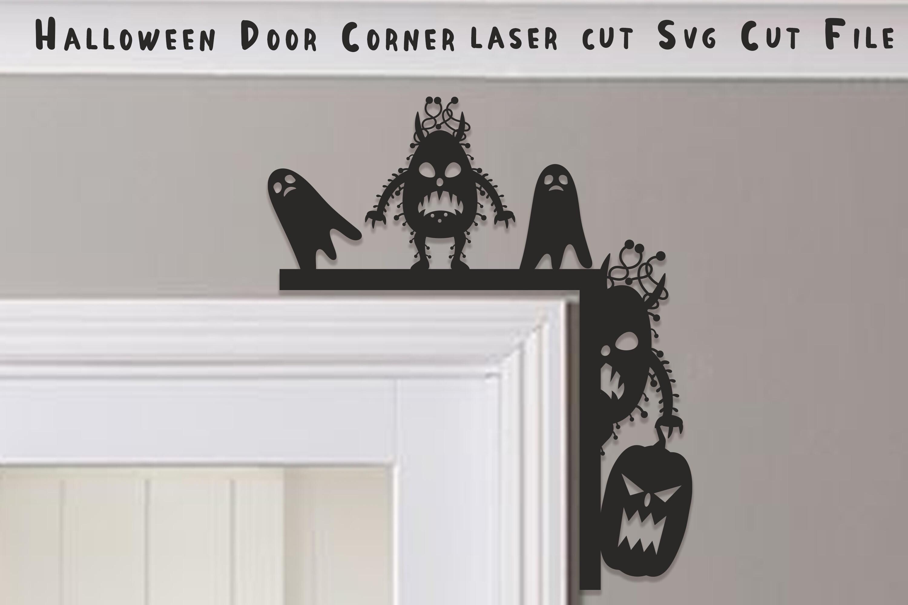 Laser Cut Creepy Halloween Door Corner Bundle 3D Laser Cut SVG Files ...