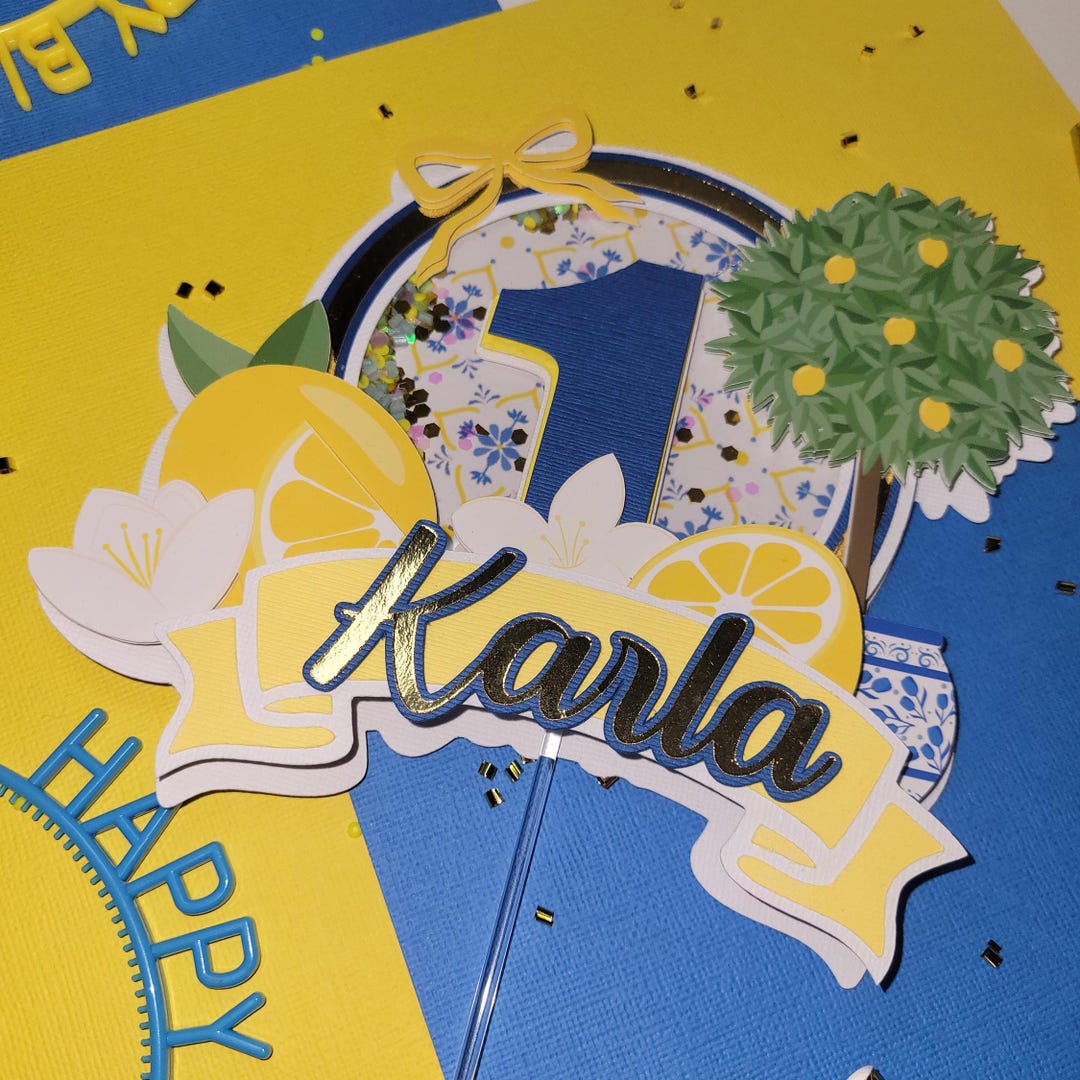 One Sweet Lemon Cake Topper/ Mediterranean Cake Topper/ Lemon Party ...