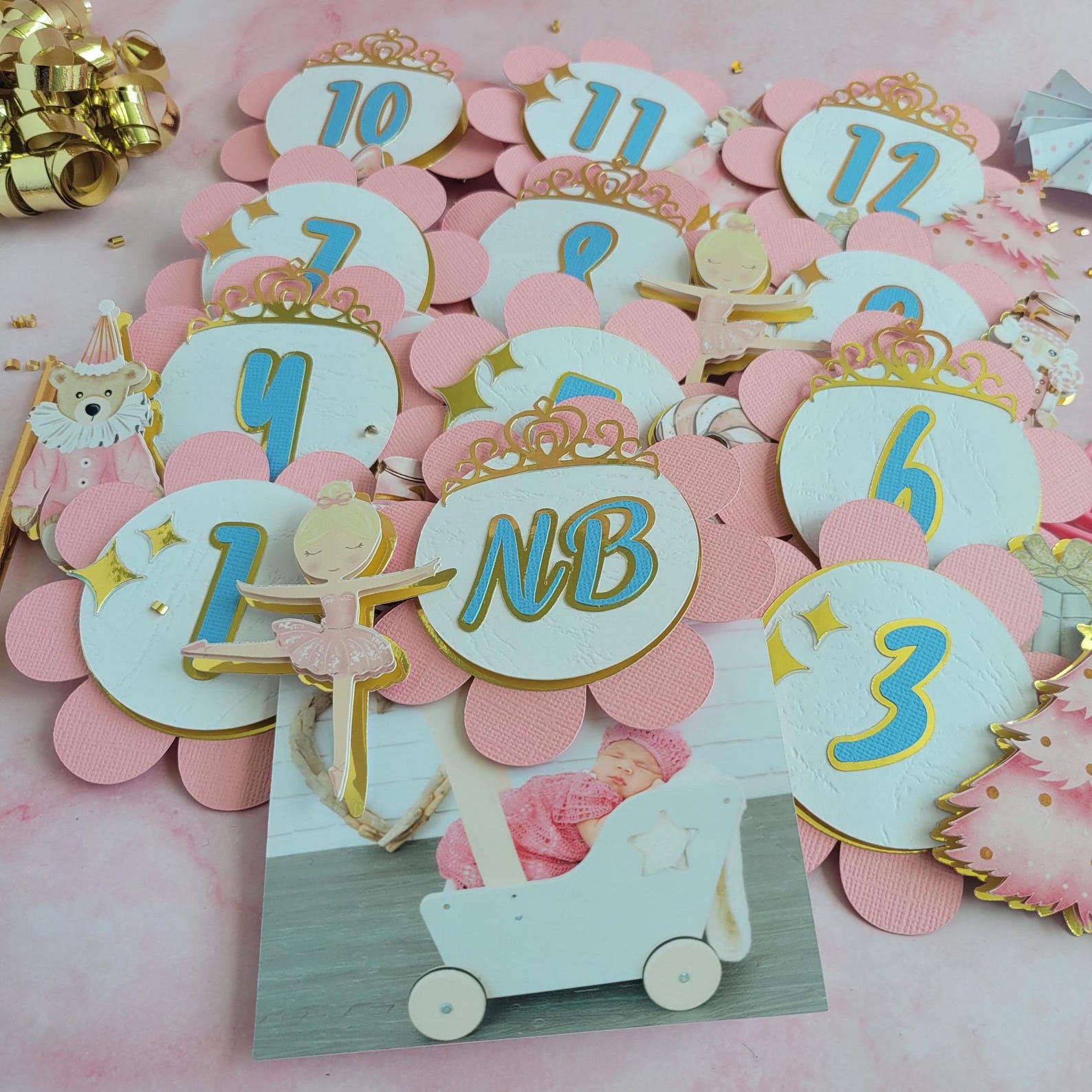 Oh What Fun Ballerina Milestone Banner/ Christmas Ballerina Photo ...