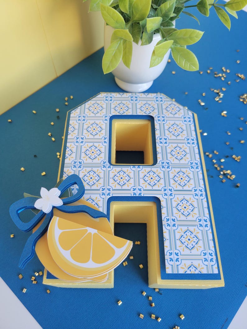 One Sweet Lemon 3D Letter/positano Party Decorations/ Lemon Birthday ...