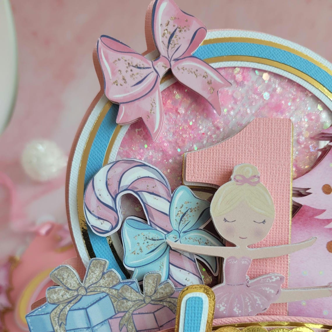 Oh What Fun Ballerina One Cake Topper/oh What Fun Pink Ballerina One ...