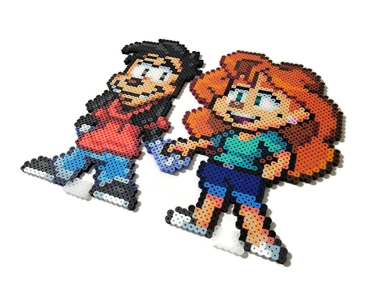 Max and Roxanne Large Pixel Art Figure 9.5 Inches Tall - Etsy