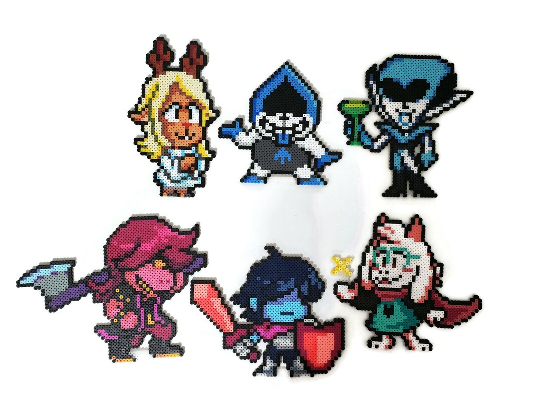 DELTARUNE Figures CUSTOM Fuse Bead Sprite Pixel Art With Stands Kris ...
