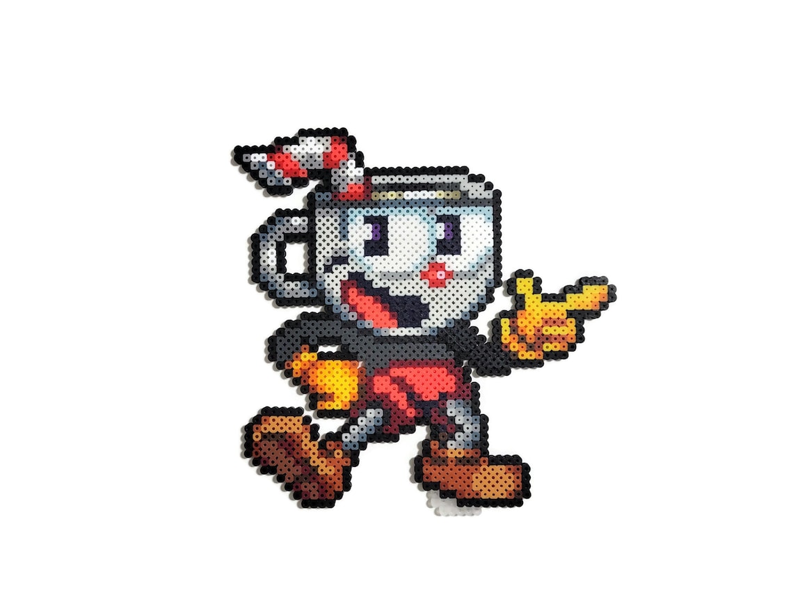 Cuphead / Figuras pixel art / Cuphead Mugman Ms Chalice / - Etsy México