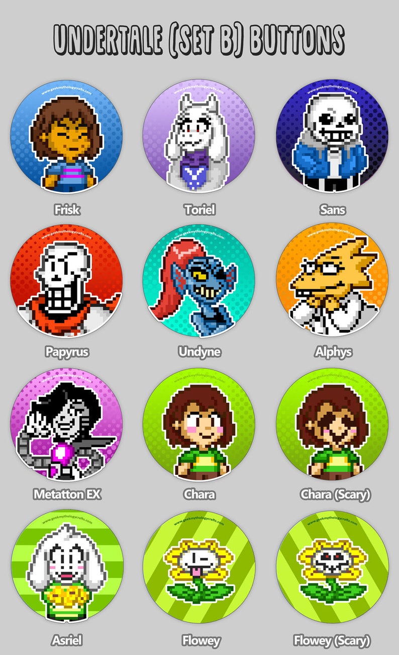 Undertale Buttons 1.5 Pins or Magnets Set B Sans | Etsy