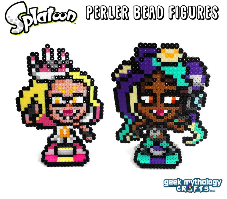 Splatoon Perler Figures Inkling Boy and Girl Callie Marie | Etsy