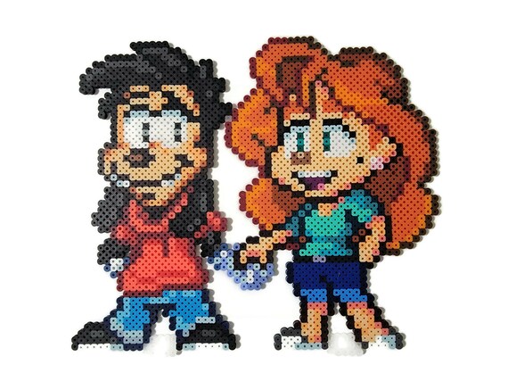 Max and Roxanne Large Pixel Art Figure 9.5 Inches Tall | Etsy