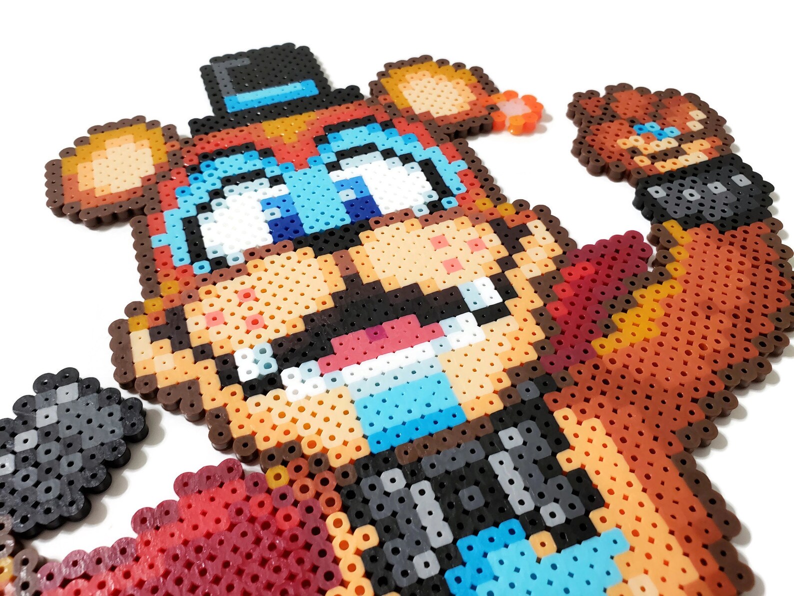 Glamrock Freddy Fnaf Security Breach Perler Bead Design Diy Perler