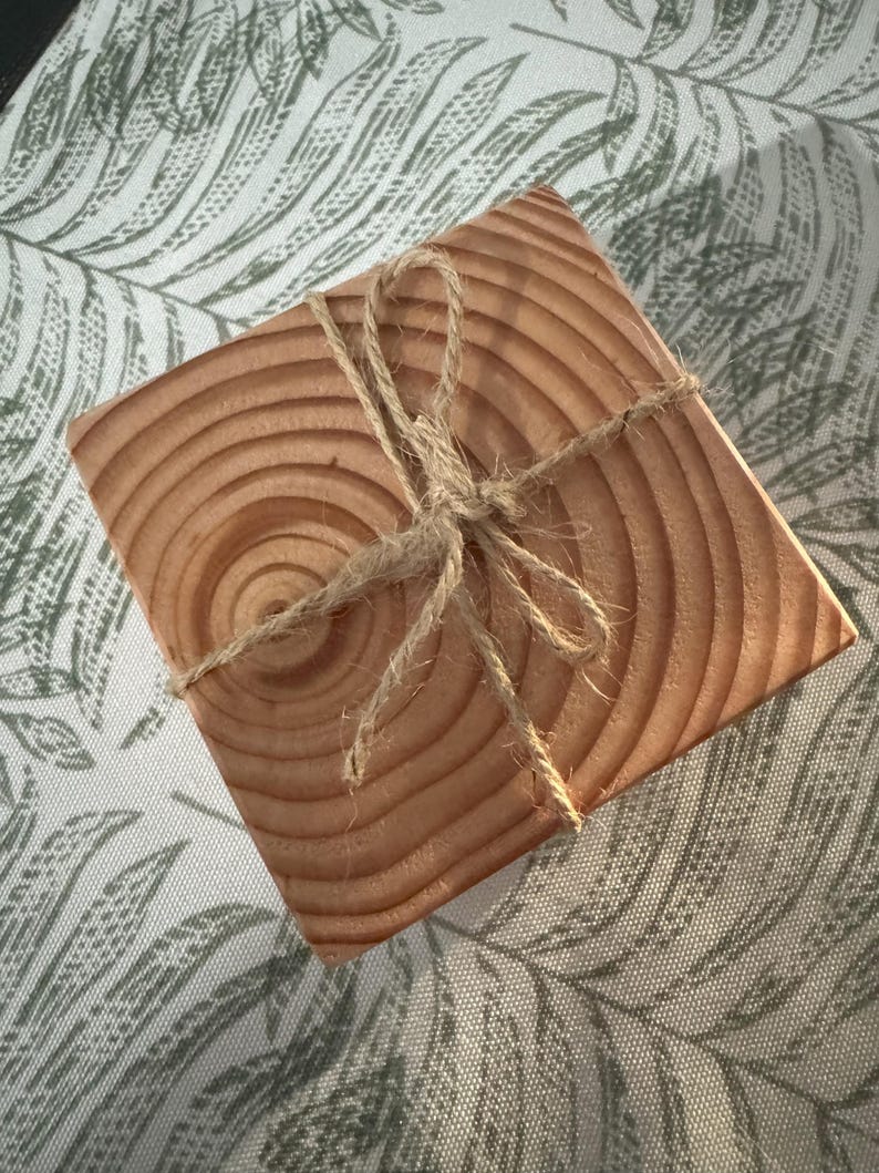 Natural Rustic Wood Coasters - Etsy
