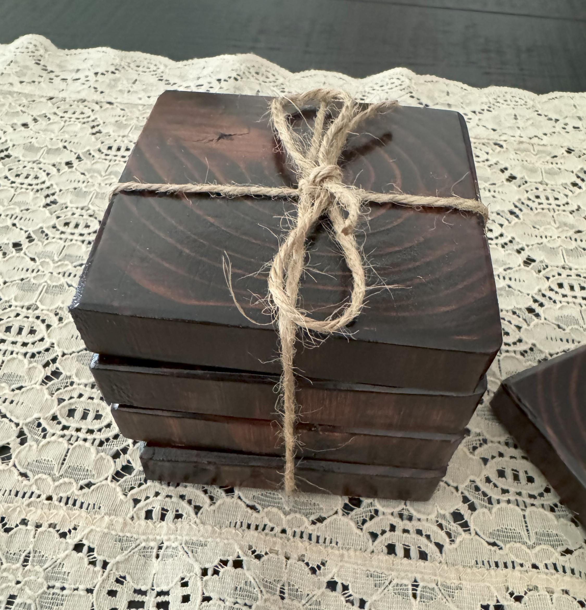Rustic Wood Coasters - Etsy