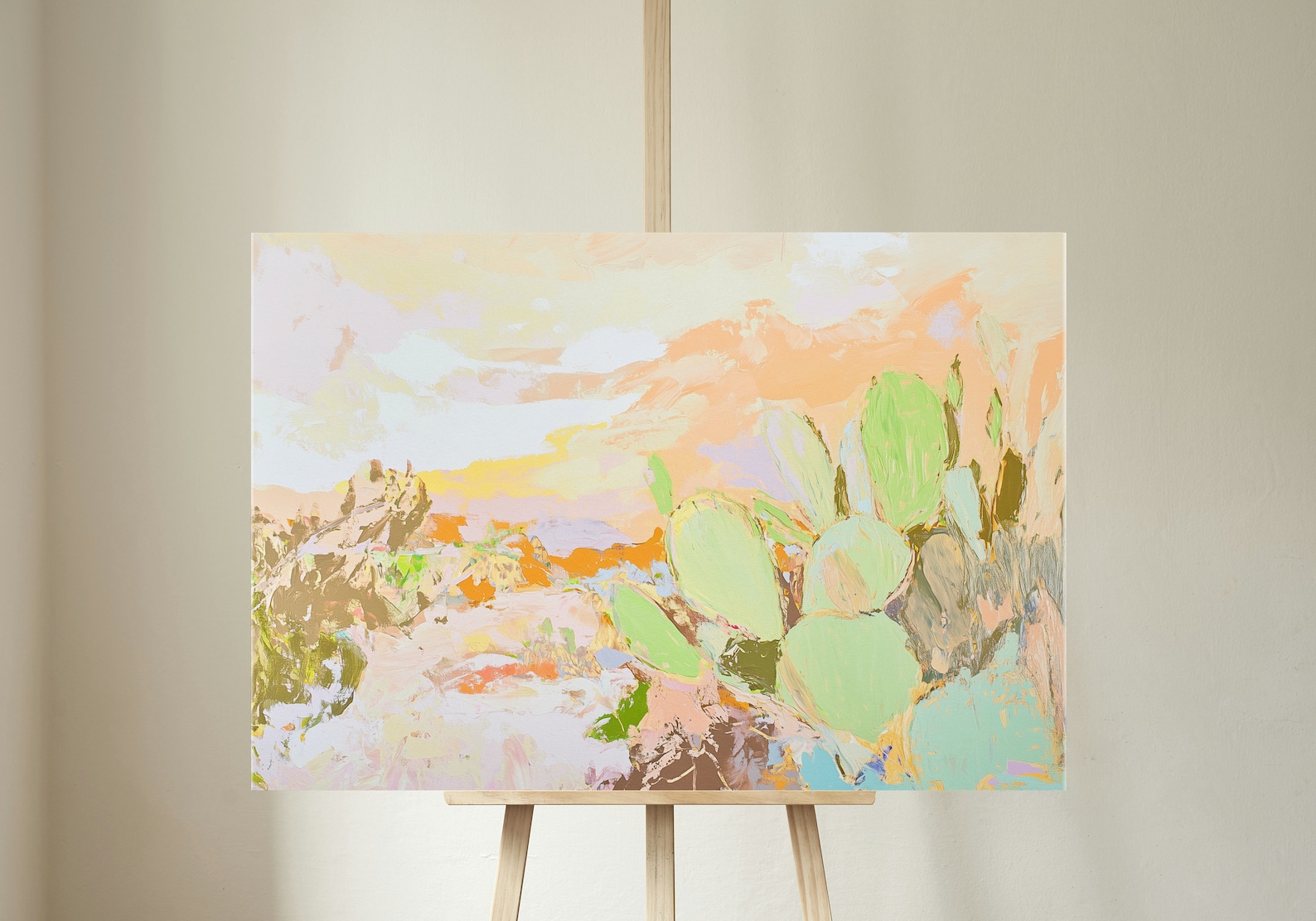 Large Abstract Desert Art, Large Abstract Desert Painting, Modern ...