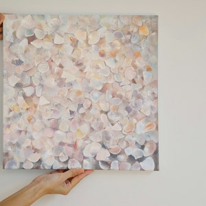 Large Abstract Ocean Art, Large Abstract Seashell Painting, Modern ...