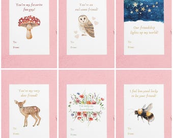 Nature Valentine's Day Cards - Printable | Nature Puns | Woodland ...