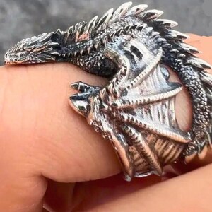 Adjustable Dragon Ring Gothic Fantasy Jewelry Cosplay Costume Accessory ...