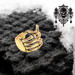 Gothic Skeleton Hand Ear Clip silver Gold Fake Piercing Earringunique ...