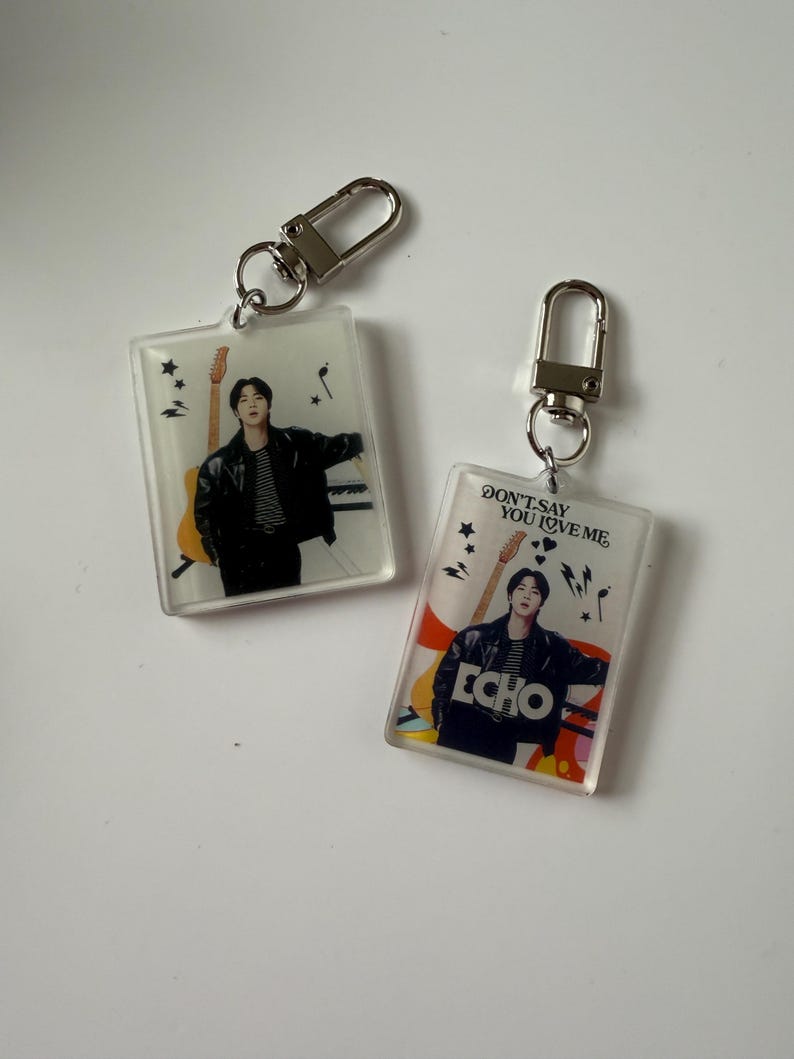 Jin Acrylic Keychain: K-pop ARMY Gift - Echo, Super Tuna, Wootteo - Etsy