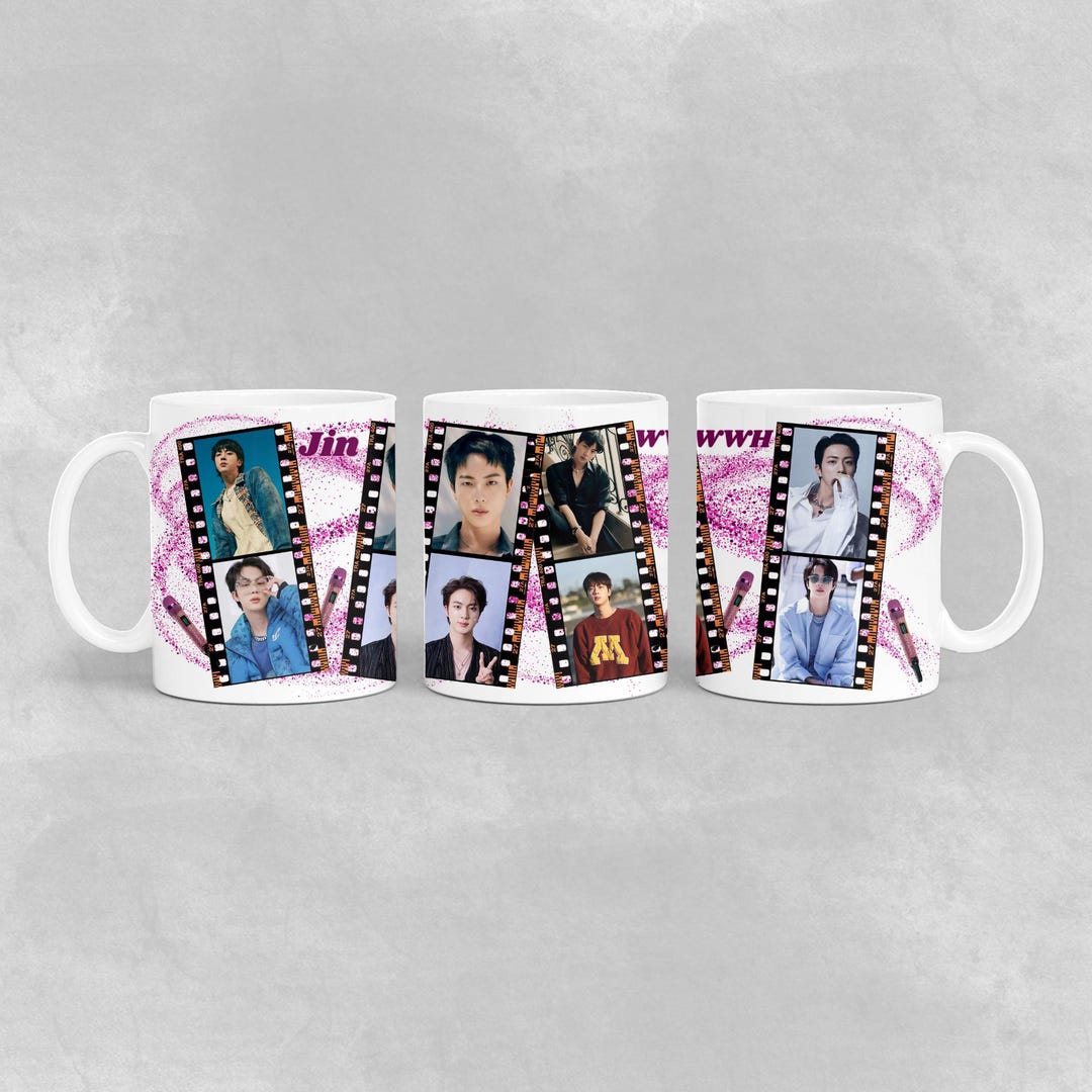 Jin Mug: Custom Kpop Coffee Cup - Collectible 11 Oz Drinkware - Etsy