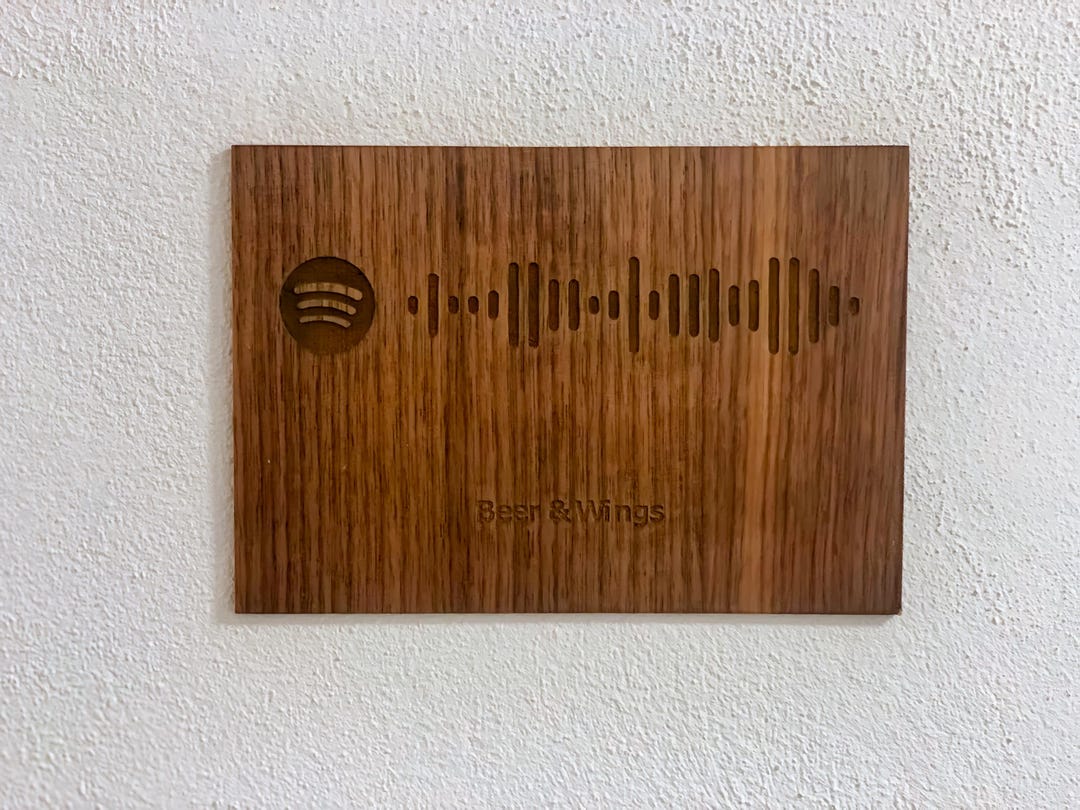 Spotify Code Engraving on Wood - Etsy
