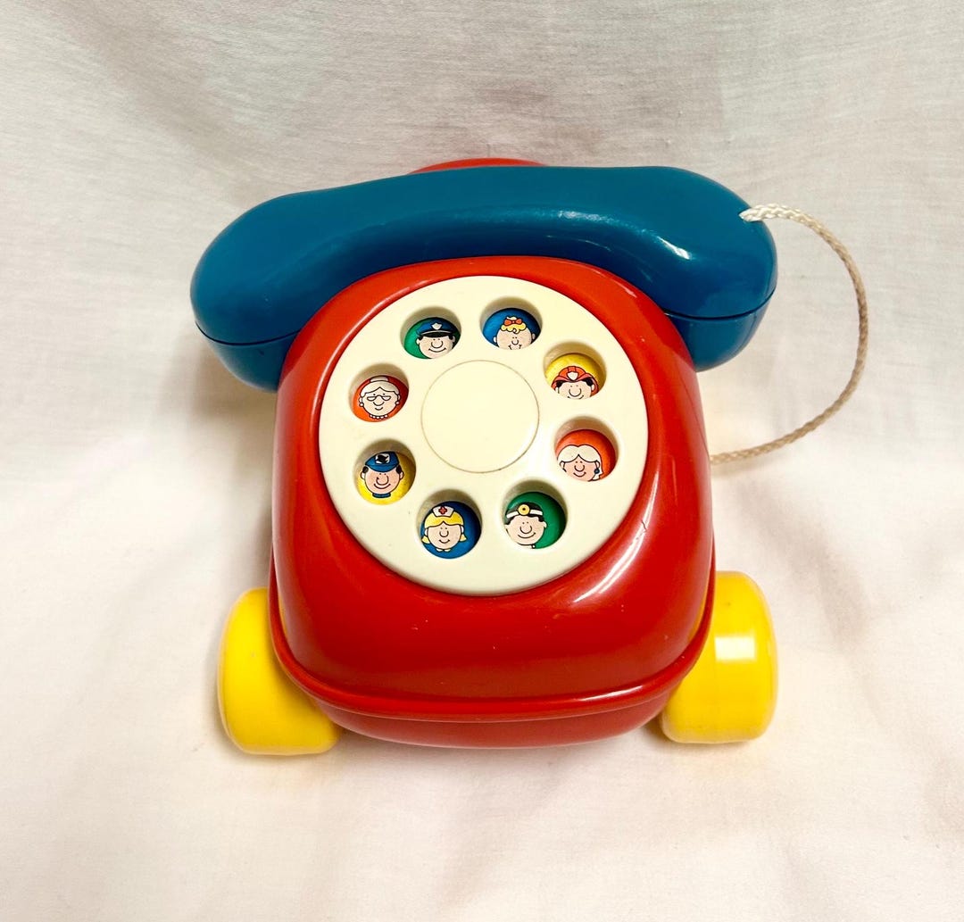 Vintage Push and Pull Learning TELEPHONE Dial Turns Makes Noise Cute ...