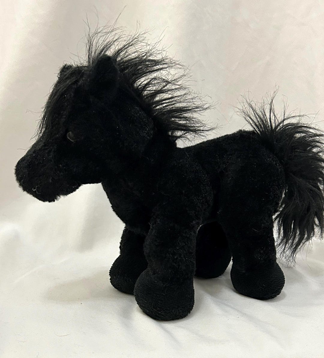 Retired Vintage Webkinz Black Stallion 8 1/2" - Collectible Ganz Plush ...