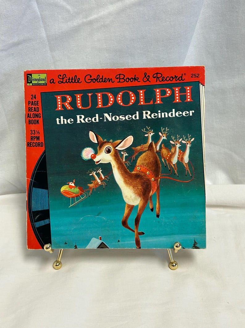 Vintage RUDOLPH the Red-nosed Reindeer 24 Page Read Along Book and ...