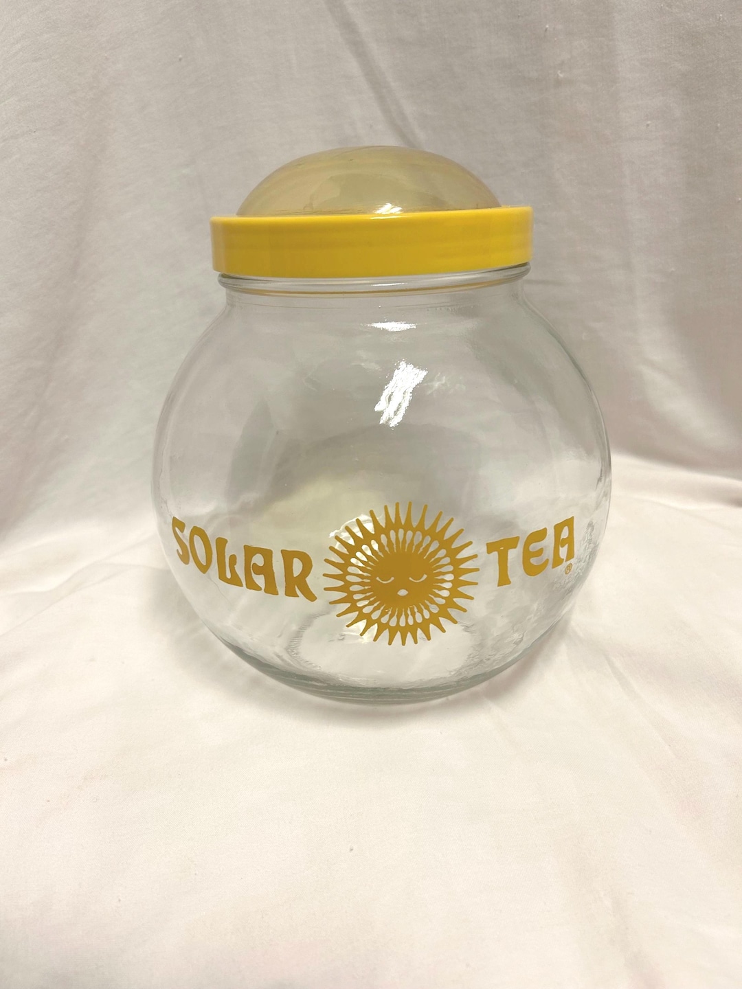 Vintage SOLAR TEA Glass JAR 1 Gallon Bubble Shaped Sun Tea Maker 9" X 8 ...