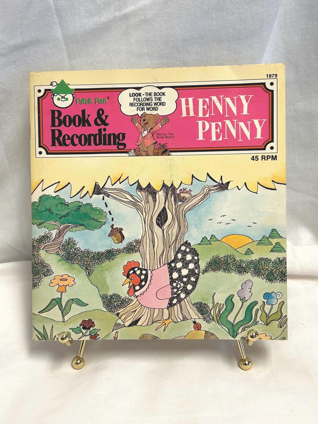 Vintage HENNY PENNY Book and Record 45RPM Look...the Book Follows the ...