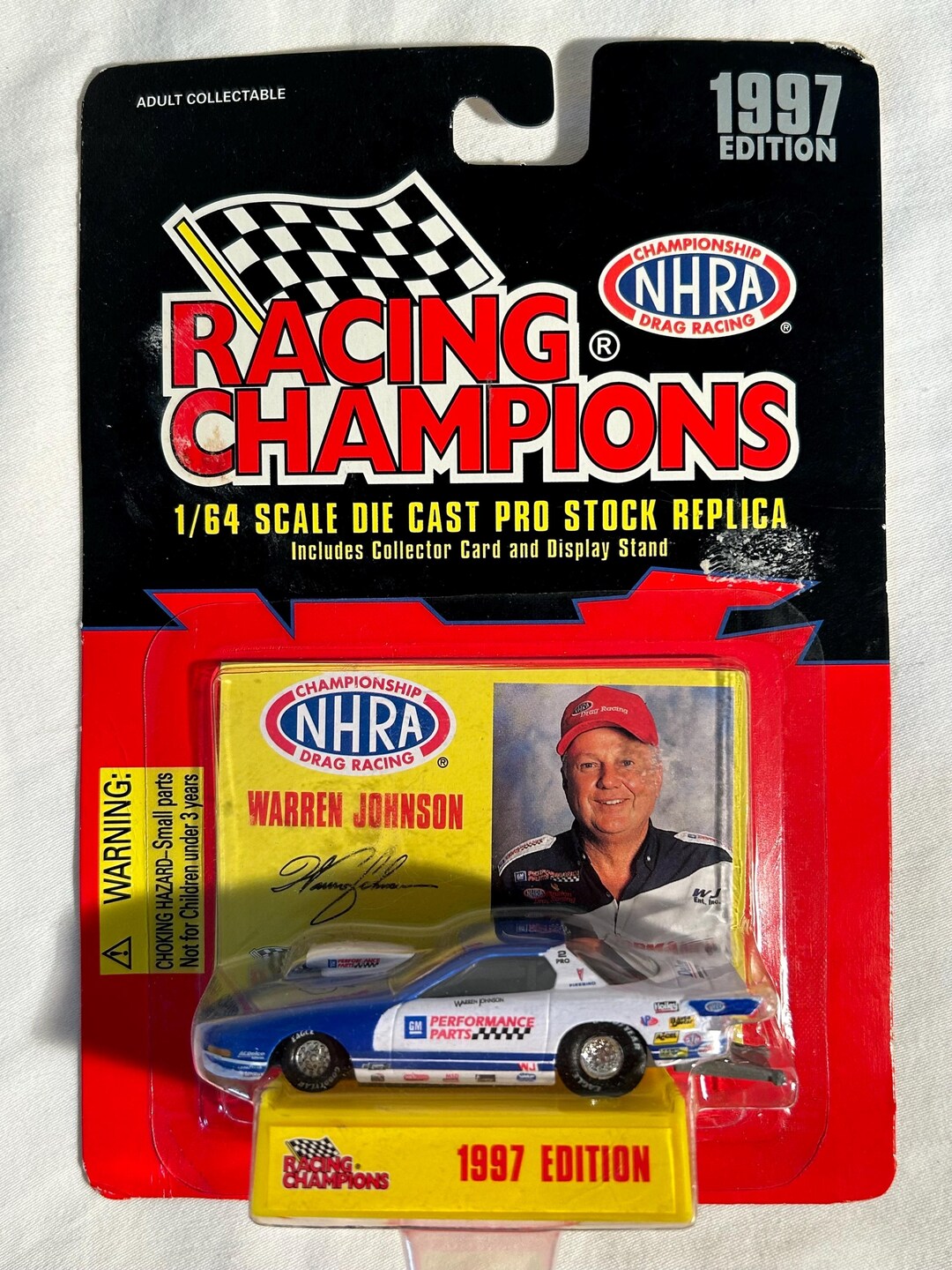 Vintage Die-cast Car WARREN JOHNSON 1997 Edition Racing Champions NHRA ...