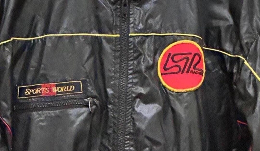 Vintage LSR Racing Windbreaker Jacket - Black Nylon Sports World (M/L ...