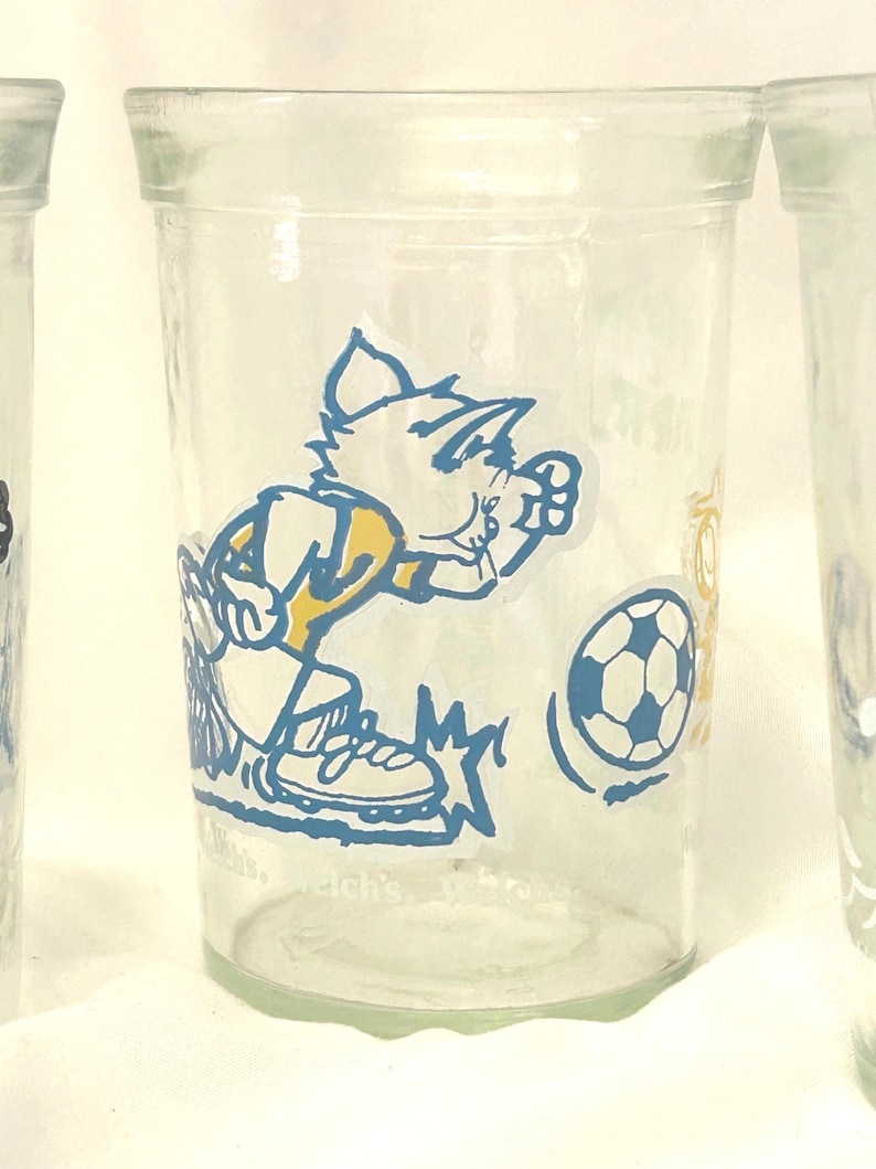 Vintage 1991 Welch's Tom & Jerry Cartoon Jelly Jar Juice Glasses - Set ...
