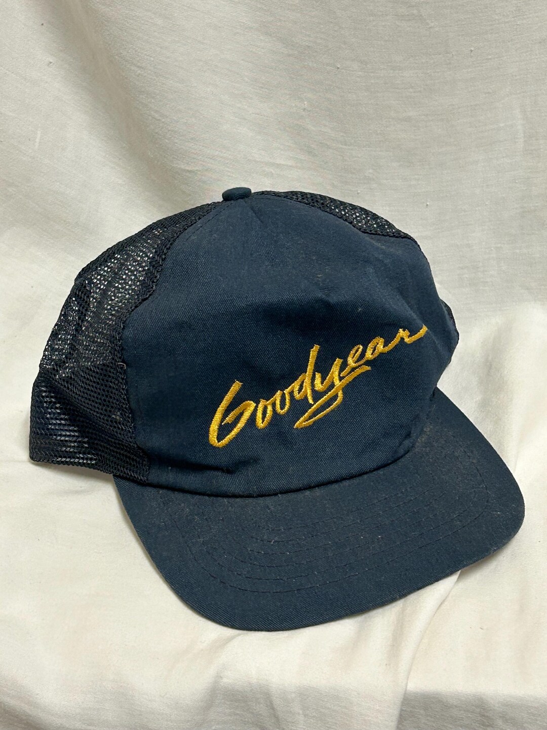 Vintage GOODYEAR Official Mechanics Mesh LOGO Baseball HAT Adjustable ...
