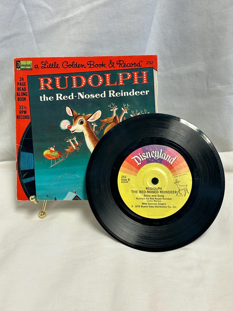 Vintage RUDOLPH the Red-nosed Reindeer 24 Page Read Along Book and ...