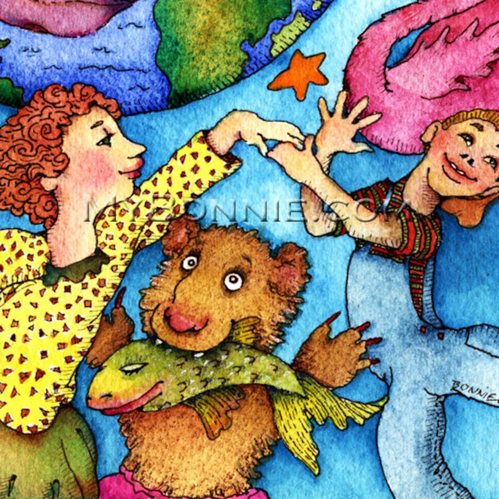MULTI-CULTURAL. Painting. Children. World. FAMILY. Planet Earth. Peace ...