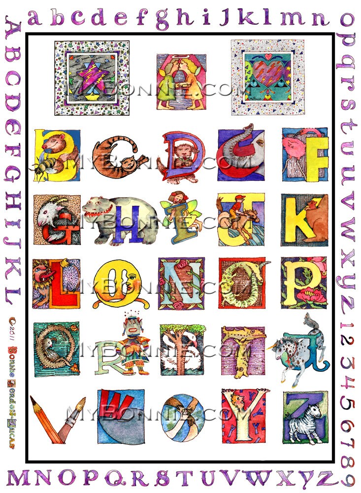 ALPHABET. Pets. ABC. Animals. Letters. Angels. Flowers. Educational ...