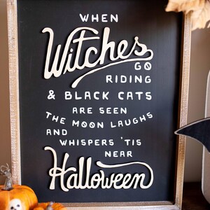 Halloween Sign, Fall Home Decor, Halloween Home Decor, Witch Sign ...