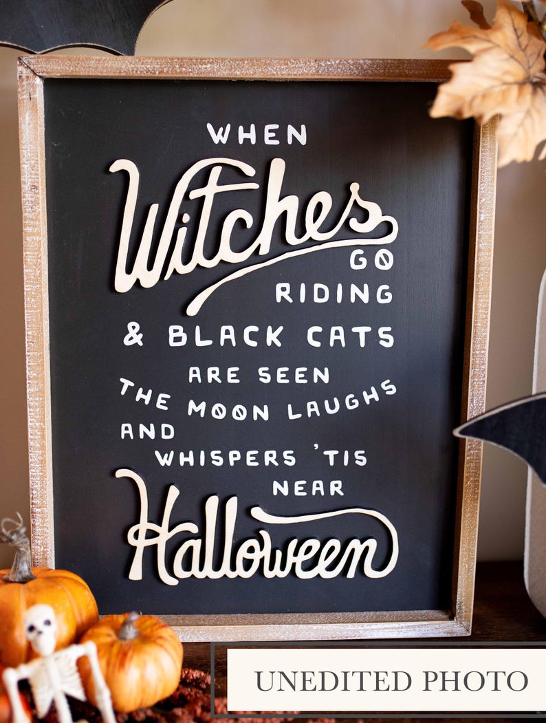 Halloween Sign, Fall Home Decor, Halloween Home Decor, Witch Sign ...