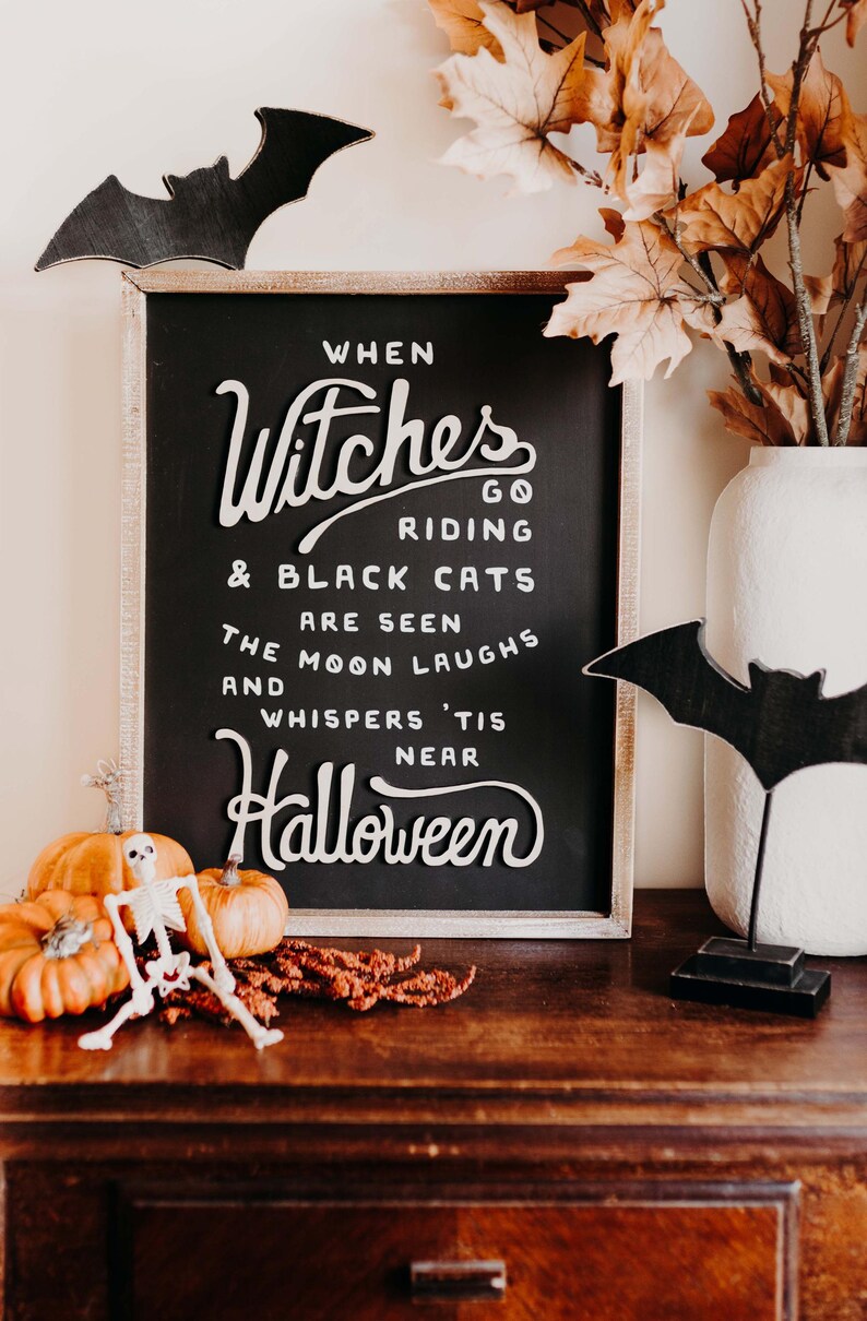 Halloween Sign, Fall Home Decor, Halloween Home Decor, Witch Sign ...