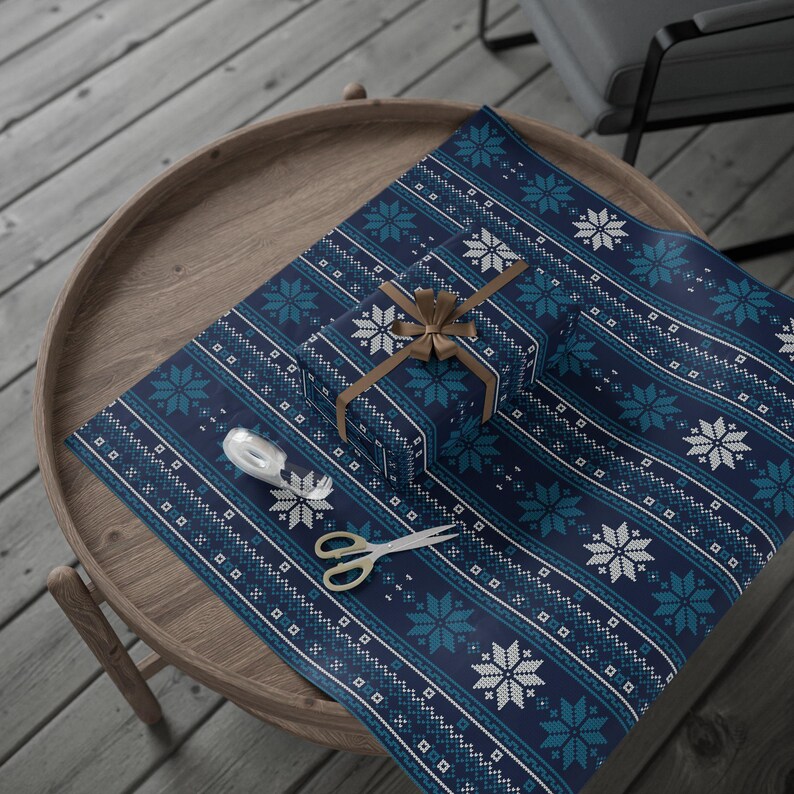 Snow Flake Wrapping Paper High-quality Fine Art Print, Matte or Glossy ...