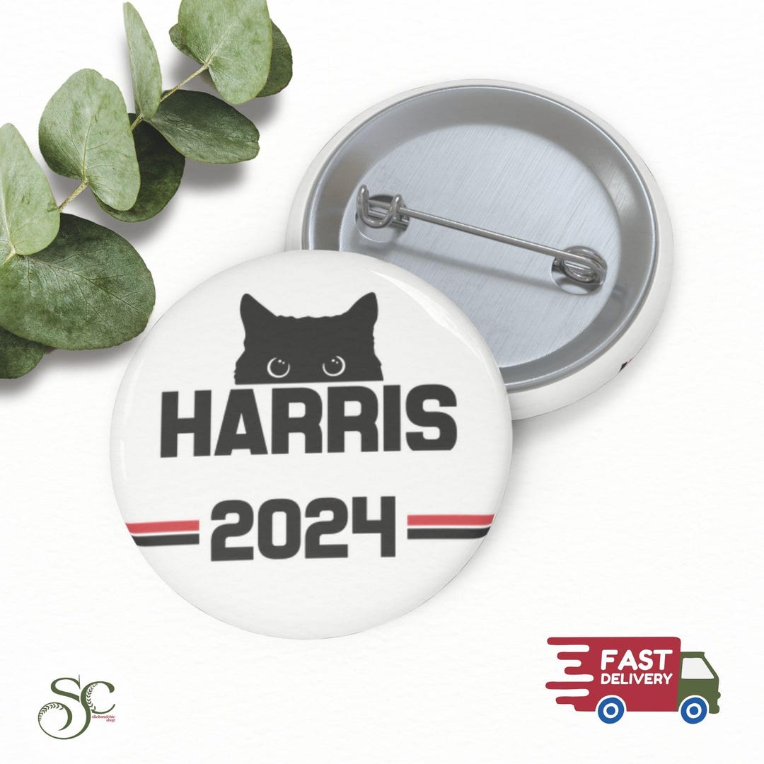 Political Campaign Pins, Kamala Harris Pin Button, Custom Democratic ...