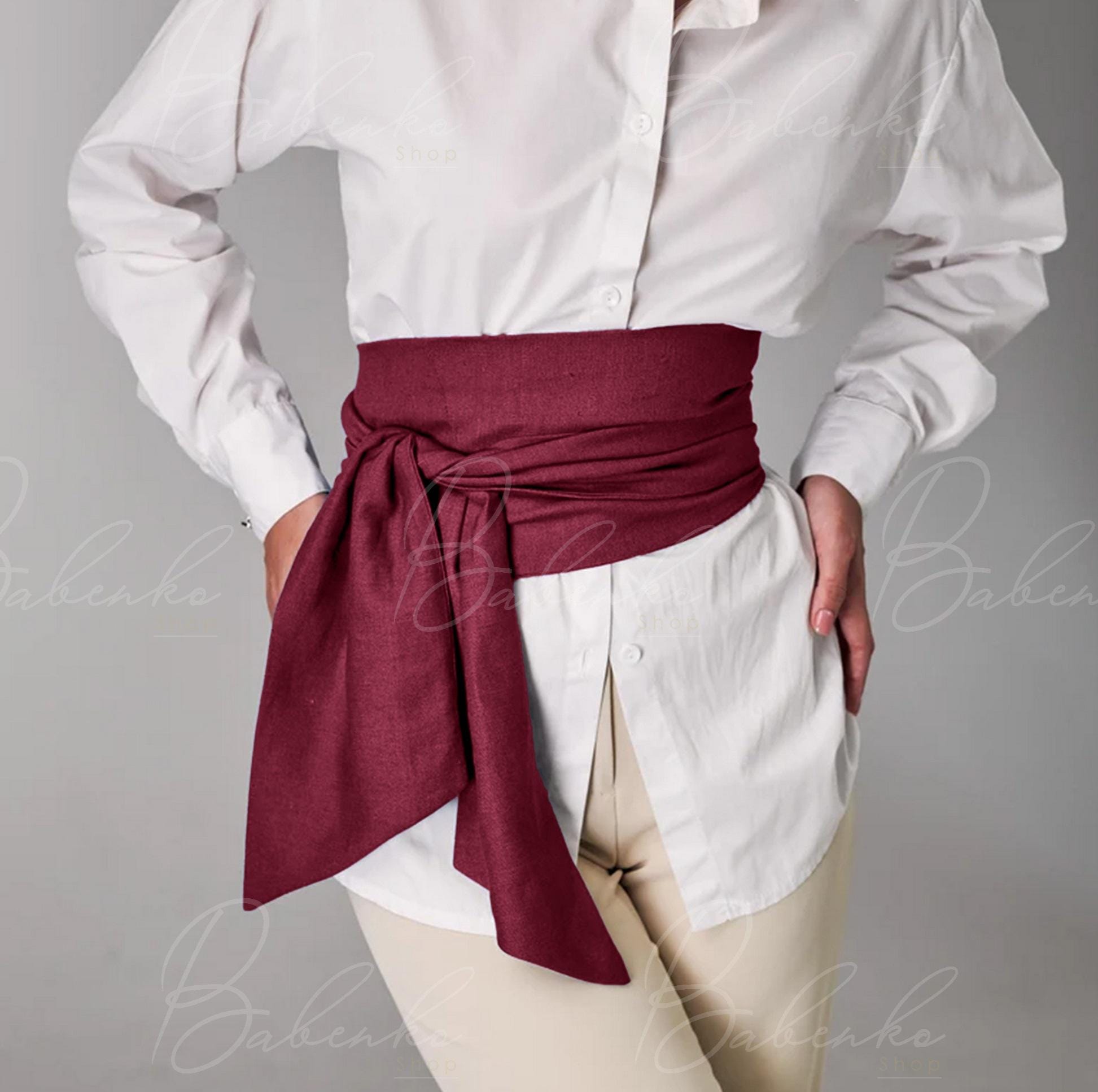 Linen Obi Belt, Double Wrap Belt, Linen Belts for Women, Huna Wrap ...