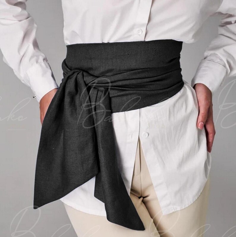 Linen Obi Belt, Double Wrap Belt, Linen Belts for Women, Huna Wrap ...