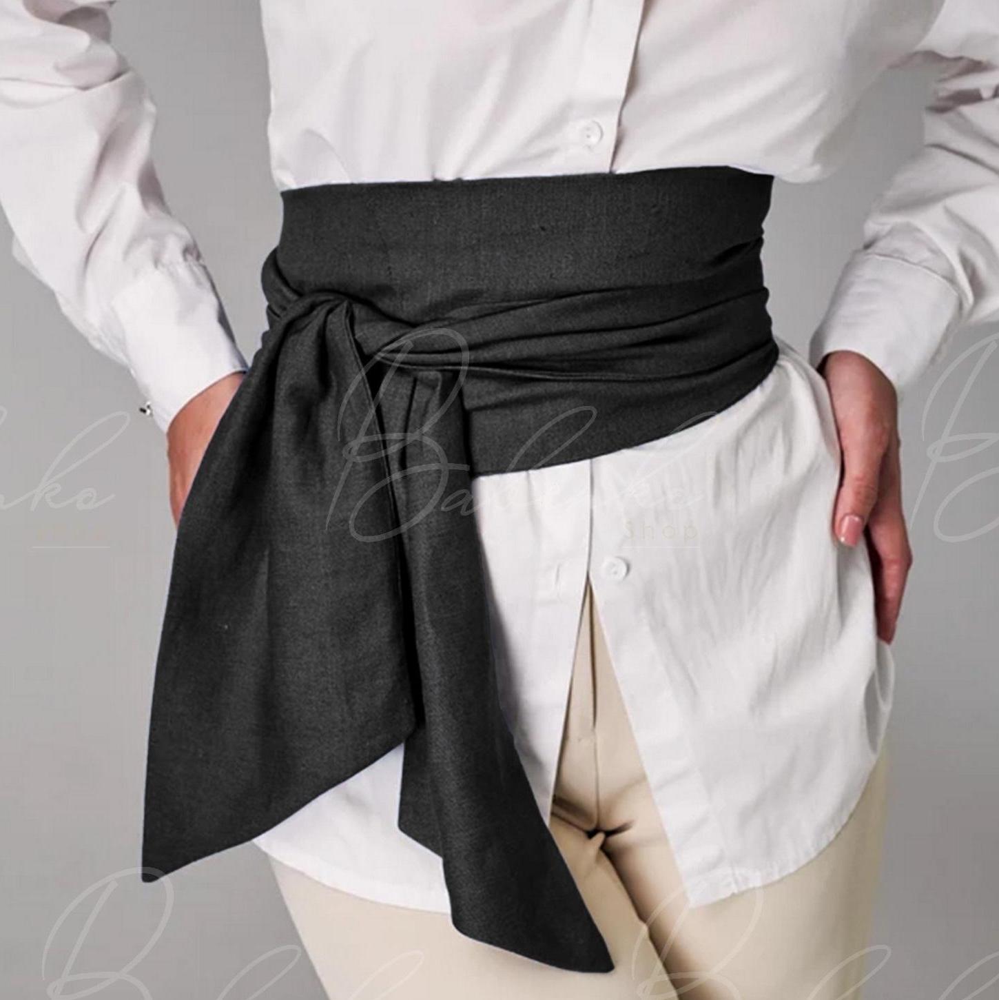 Linen Obi Belt, Double Wrap Belt, Linen Belts for Women, Huna Wrap ...