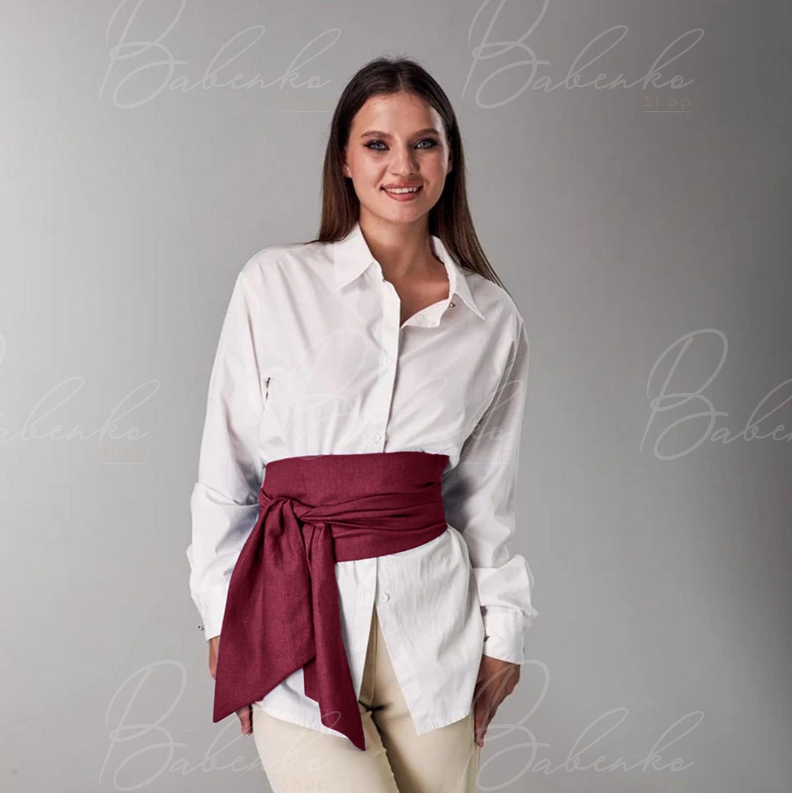 Linen Obi Belt, Double Wrap Belt, Linen Belts for Women, Huna Wrap ...