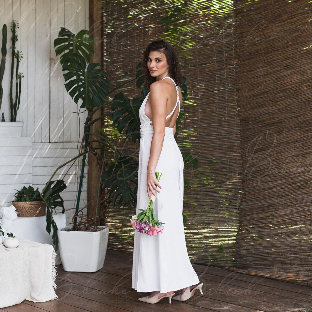 Open Back Linen Dress, Linen Dress V Neck, Linen Dress Sleeveless ...