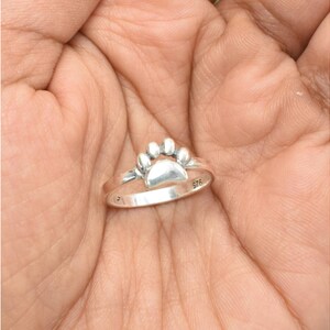 Sterling Silver Dog Paw Ring | Adorable Paw Print Jewelry for Pet ...