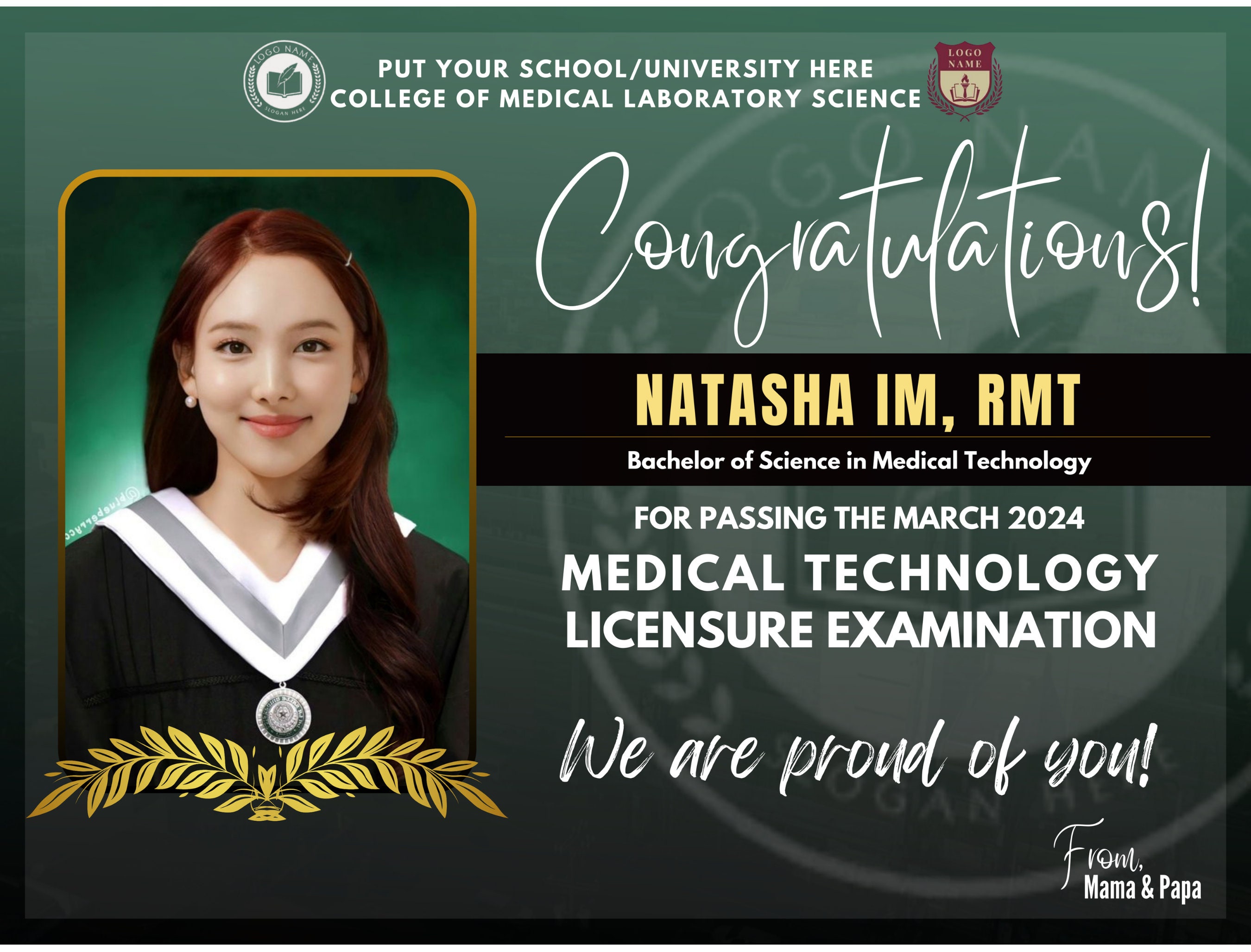 Board Exam Passer Congratulations Tarpaulin Banner Editable in Canva, Congratulations Tarpaulin ...