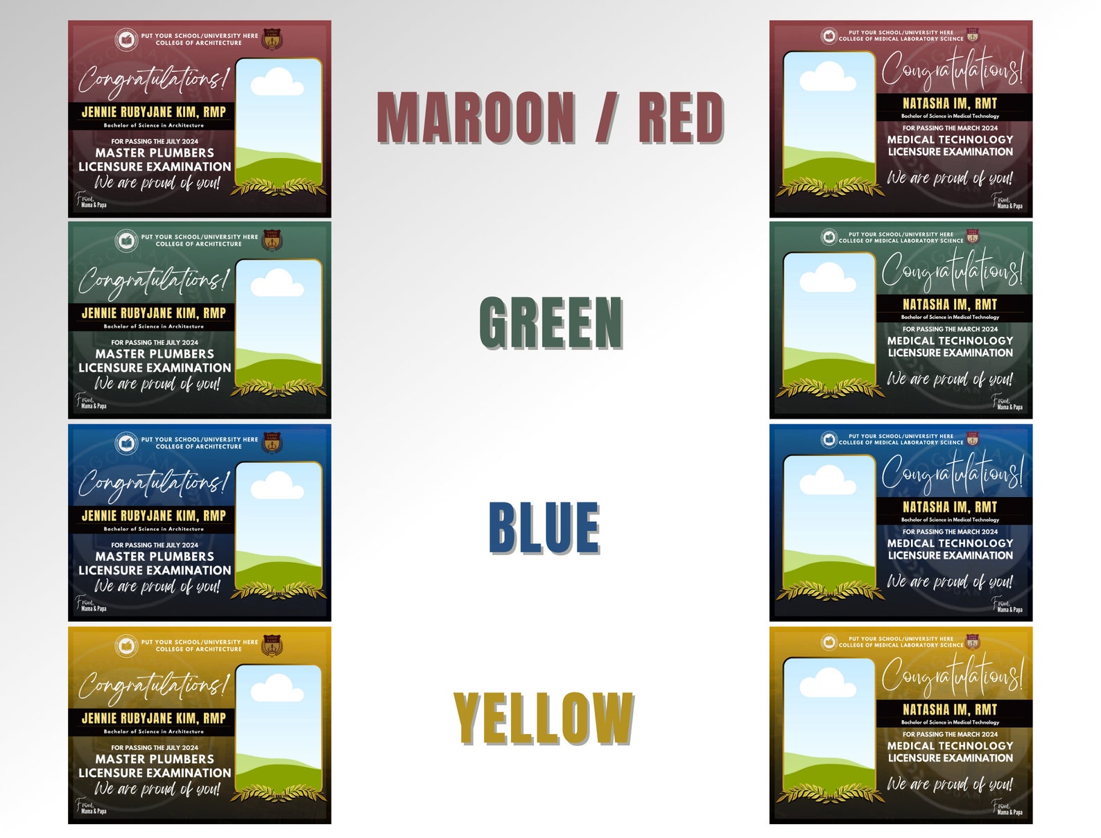 Board Exam Passer Congratulations Tarpaulin Banner Editable in Canva ...