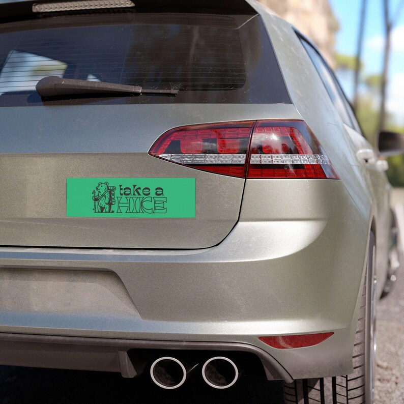 Take A Hike Bumper Sticker | Nature Lover Car Magnet | Waterproof Vinyl ...